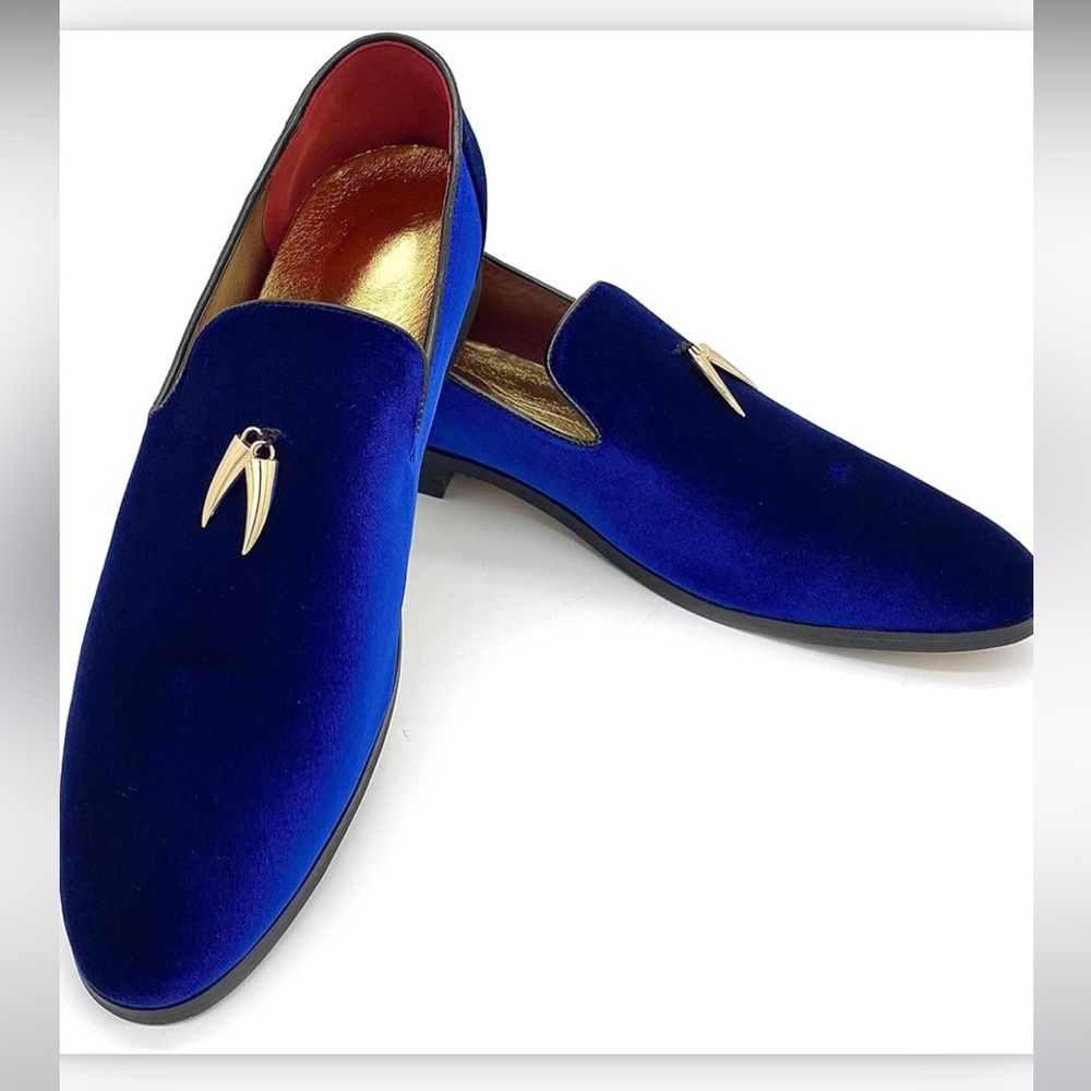 Enzo Romeo Royal Blue Men‘s Dress Shoes Size 12 - Gem
